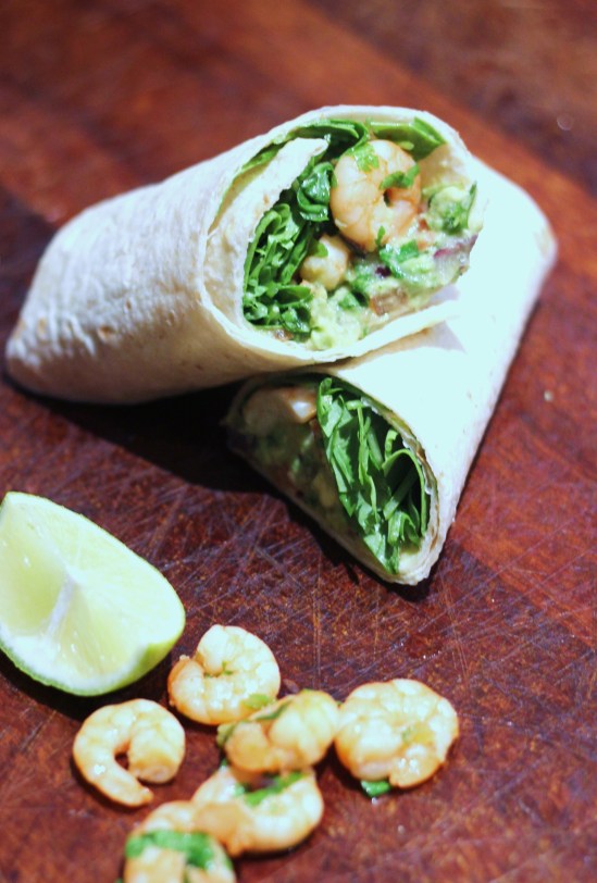 Mexican supper: Fiery prawn & guacamole wraps | pip & little blue