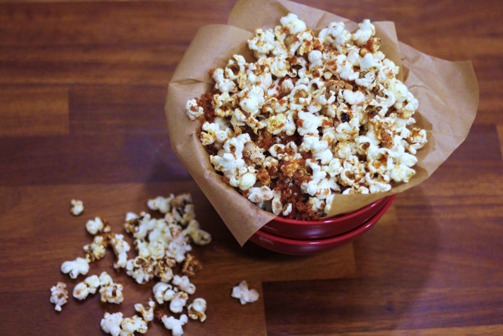 Bacon salt & maple syrup popcorn | pip & little blue